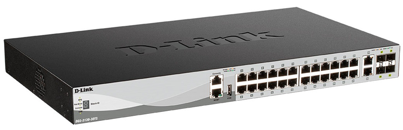 D-Link DGS-3130-30TS/B1A, PROJ L2+ Managed Switch with 24 10/100 ...